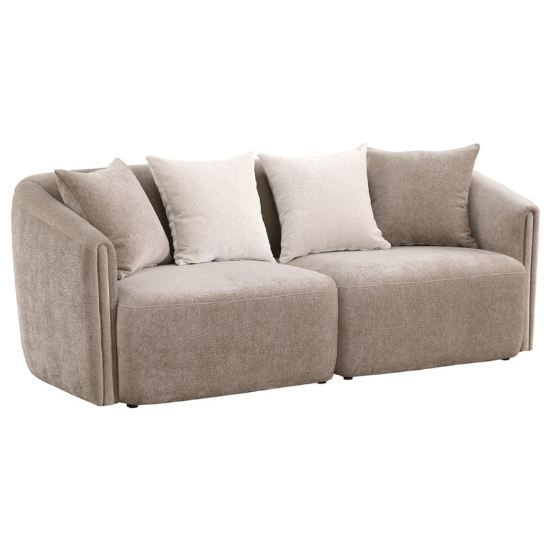 Latitude Run® Townsend 2-piece Chenille Upholstered Sofa Set Latte | Wayfair